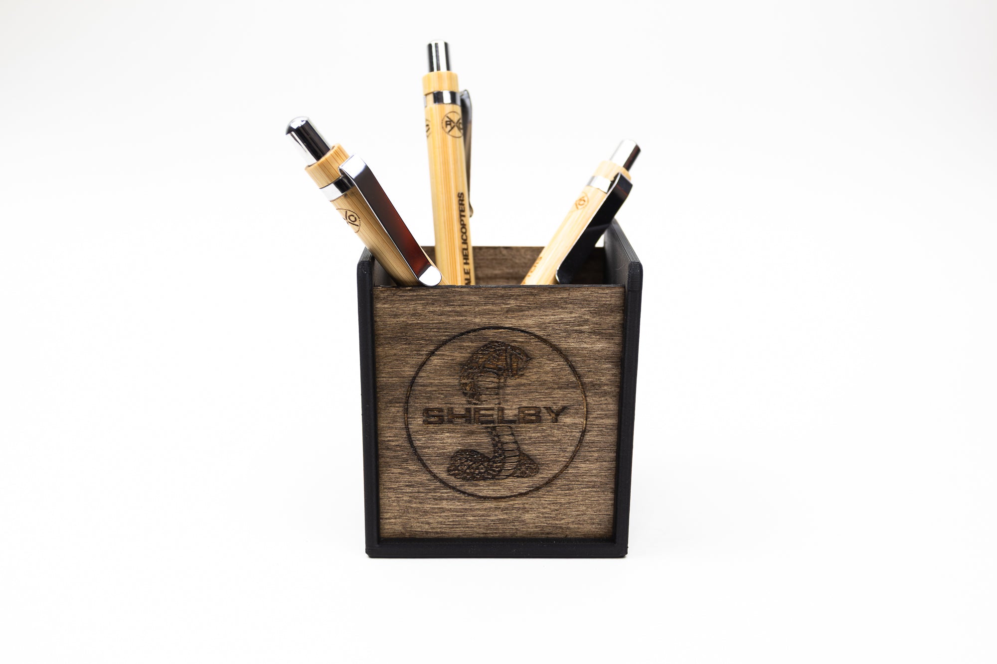 Laser Engraved Logo Desk Organizer | 3D Printed PLA Pen Cup | Custom O ...